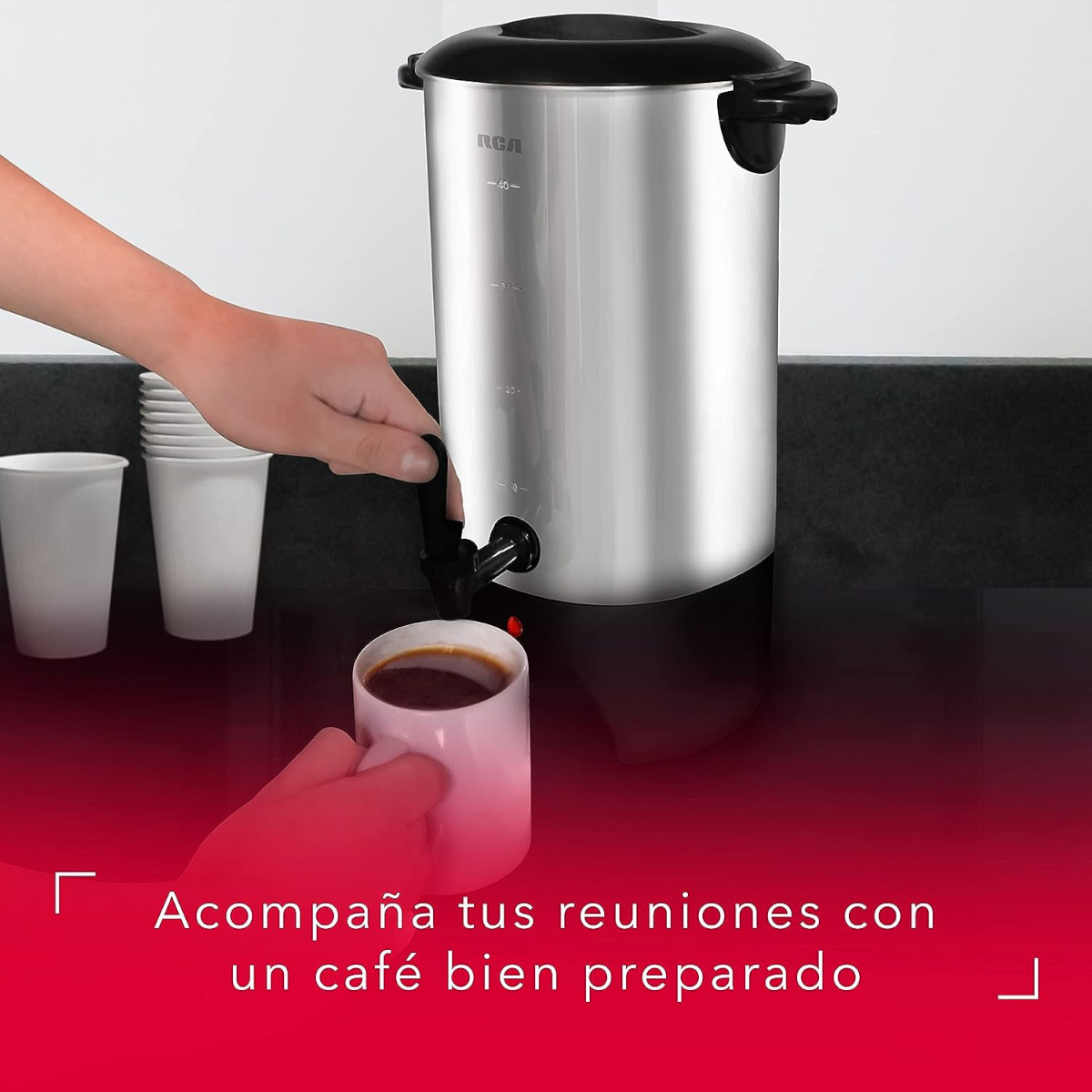 Cafetera Eléctrica RCA Goteo Jarra de Cristal RC-CAF1 Negra