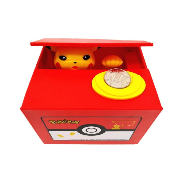 Alncancía Pikachu traga monedas con sonido