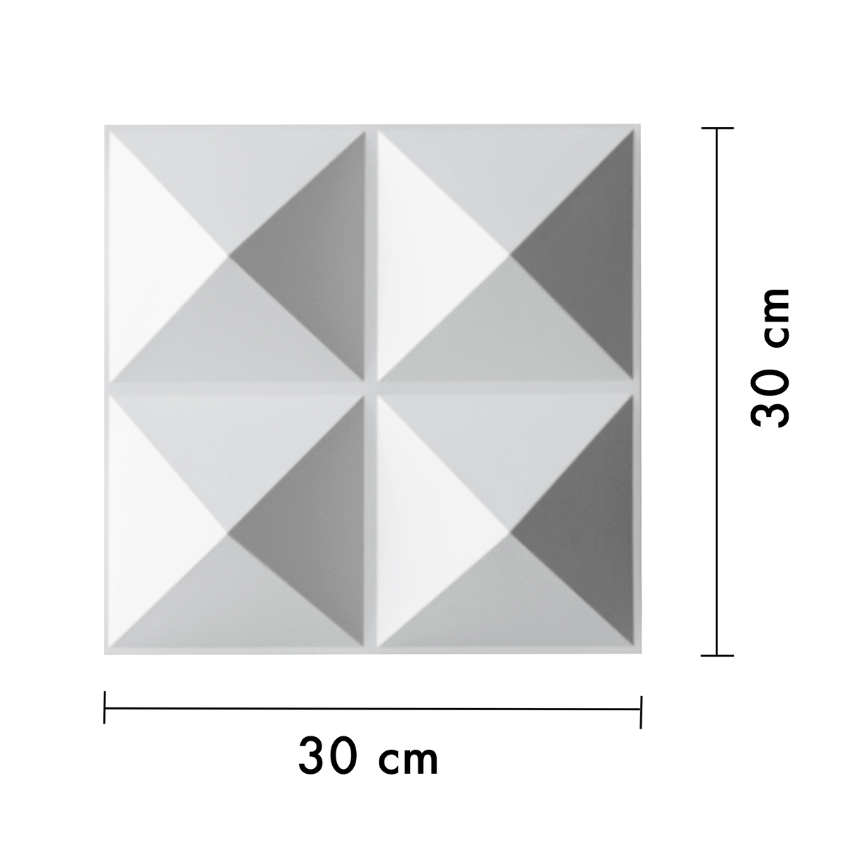 Panel Decorativo 3d, 12 Piezas 30x30 Cm, Ag Box Pirámide 4