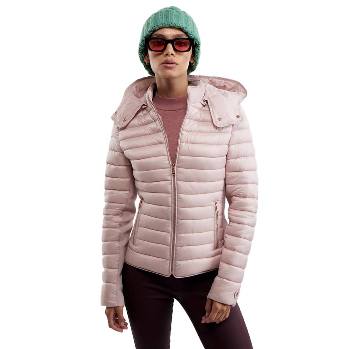 Chamarra casual capitonada rosa, de mujer, marca Holly Land, mod. 823987