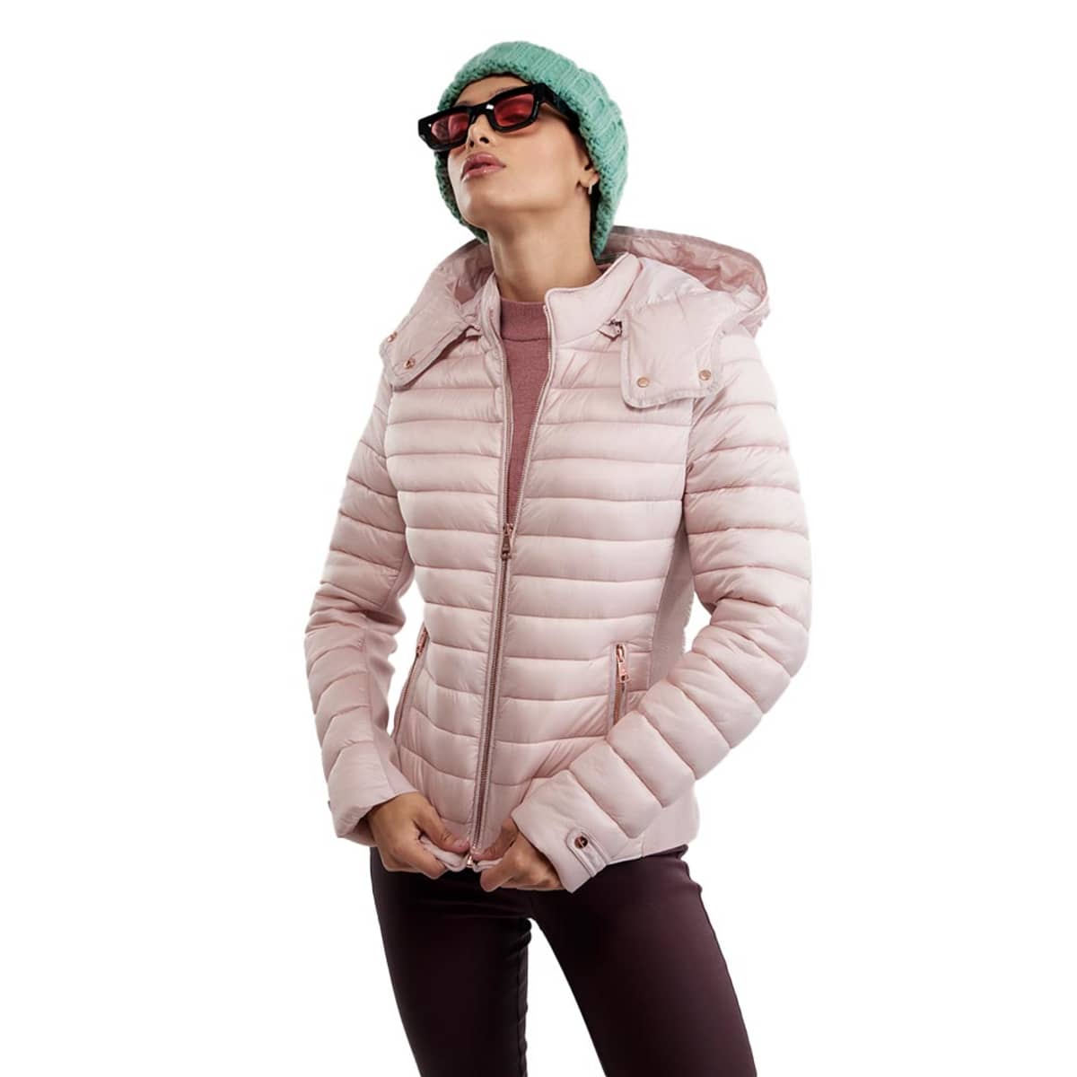 Chamarra casual capitonada rosa, de mujer, marca Holly Land, mod. 823987