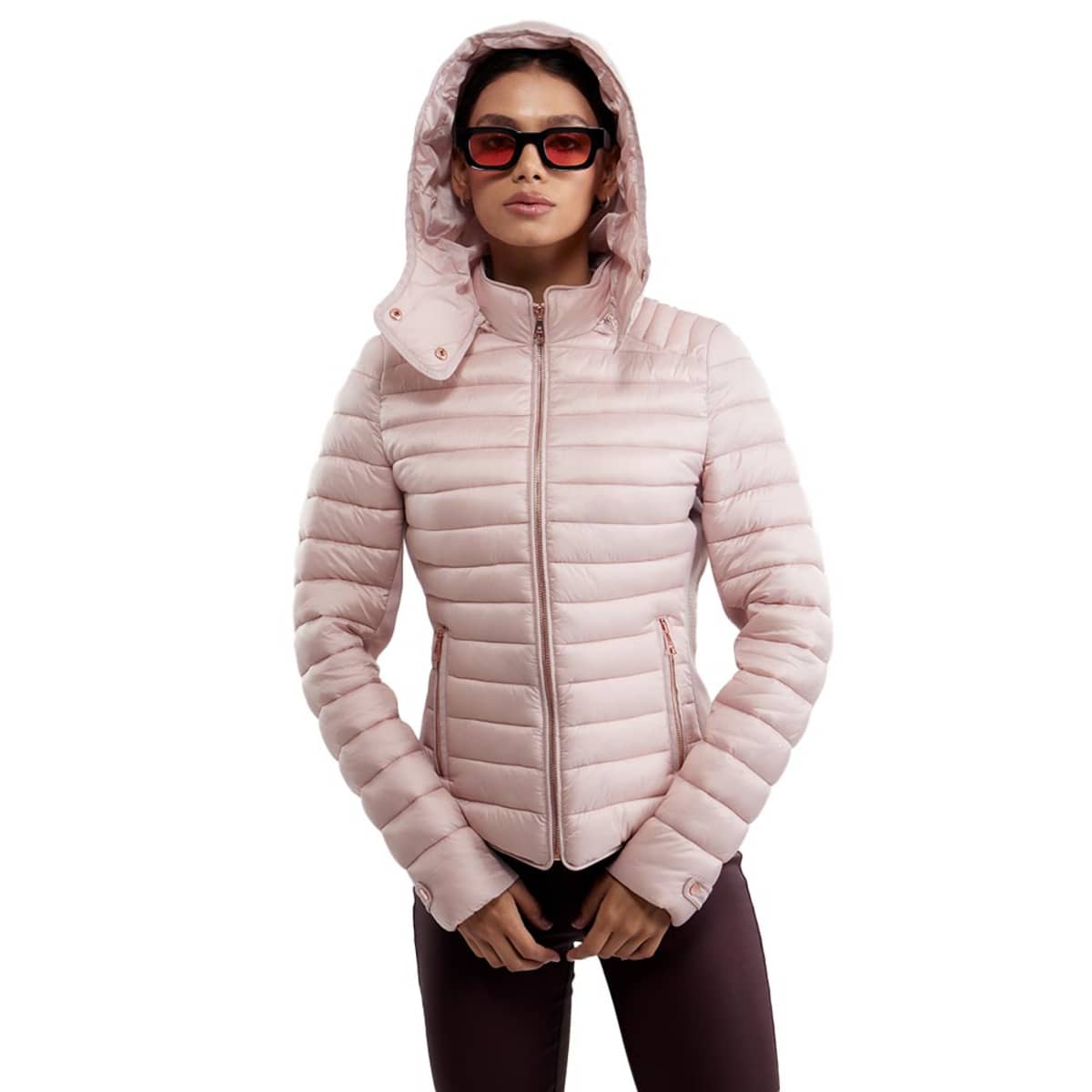 Chamarra casual capitonada rosa, de mujer, marca Holly Land, mod. 823987