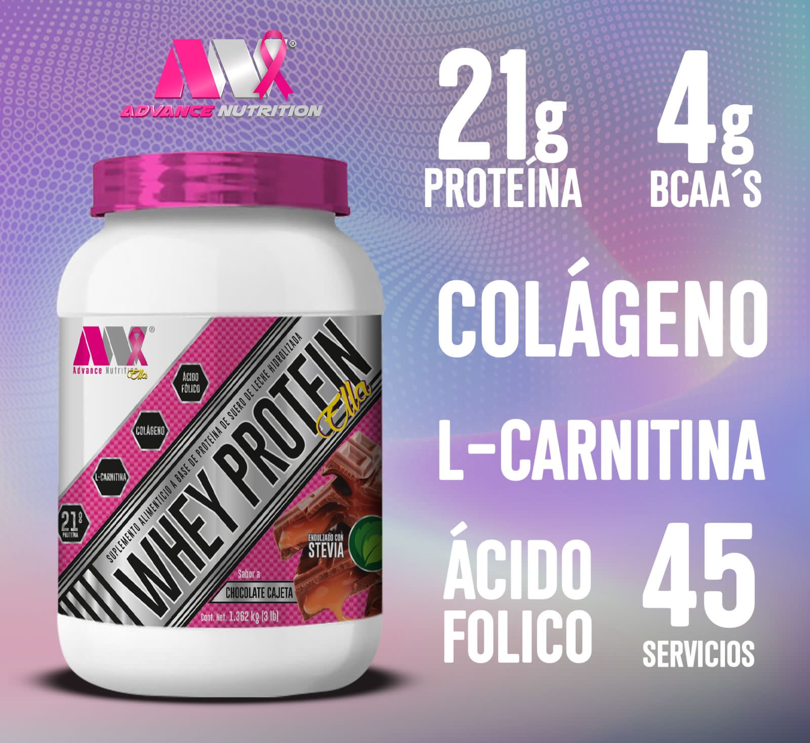 Whey Ella, Chocolate Avellana, proteína de suero de leche con Colágeno ...