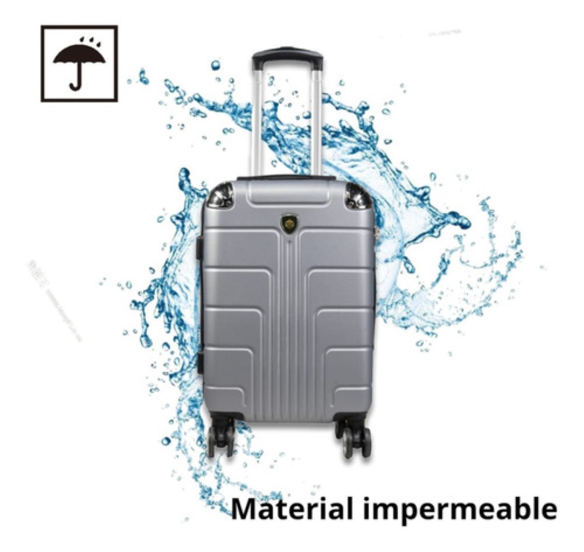 Maleta De Mano Para 10 Kg Llantas Dobles Desmontables Gris