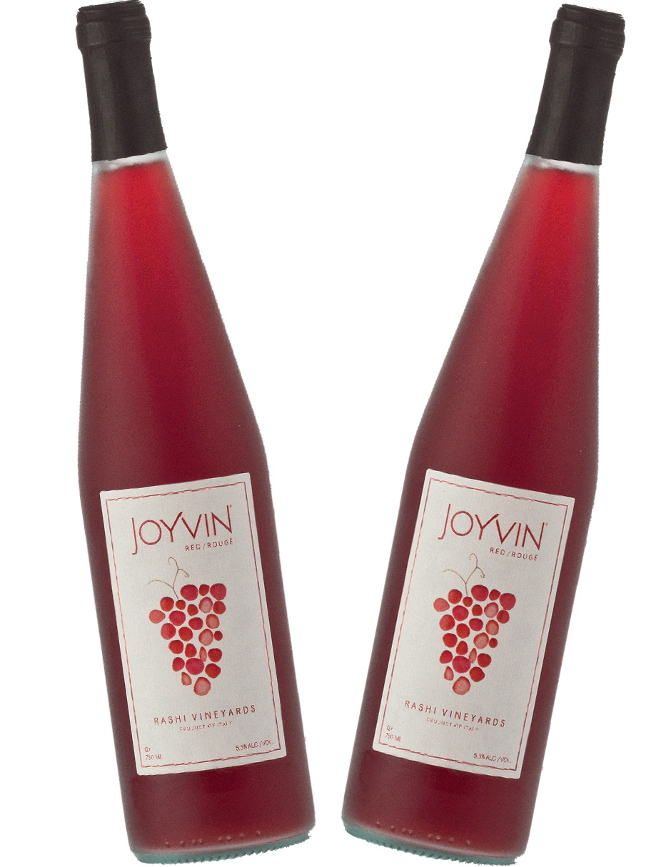 Kit de 2 - Vino Tinto Dulce Kosher Joyvin Red Rashi de 750 ml Italia