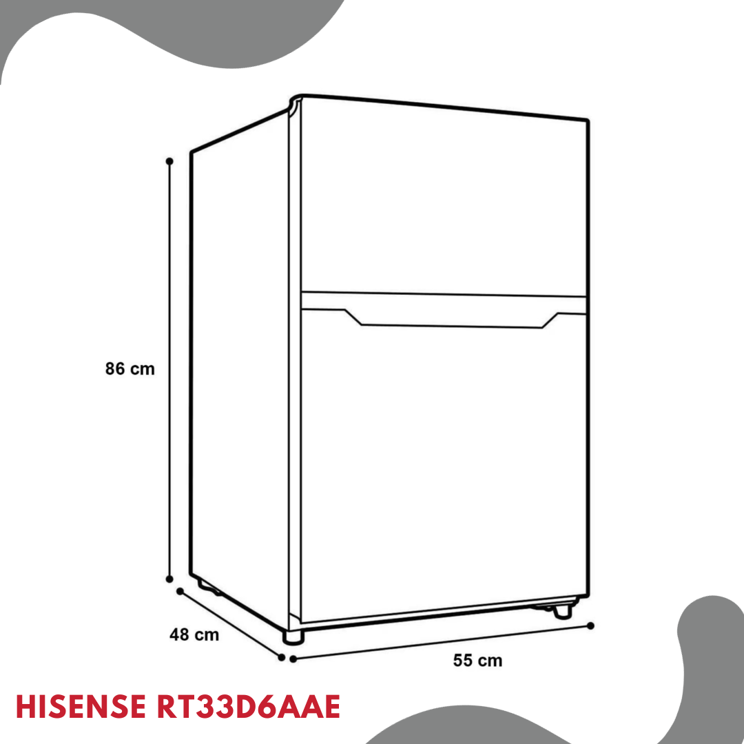 Frigobar Hisense, 3.3 Pies Cúbicos de Capacidad, Color Plata