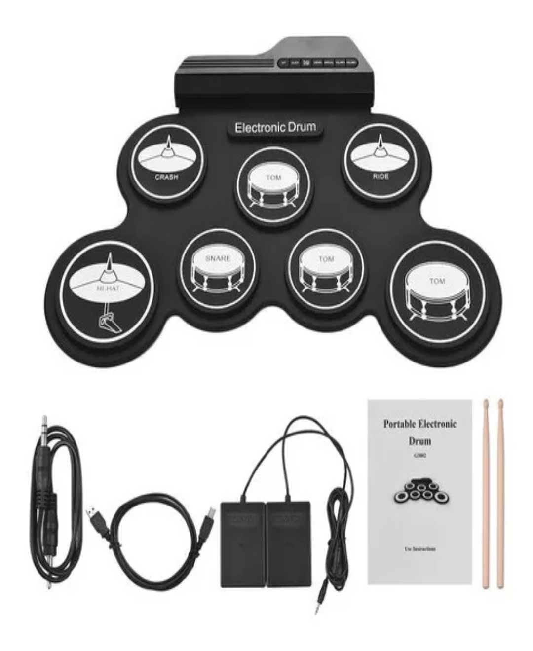 Caja De Ritmos Electrónica Usb Enrollable