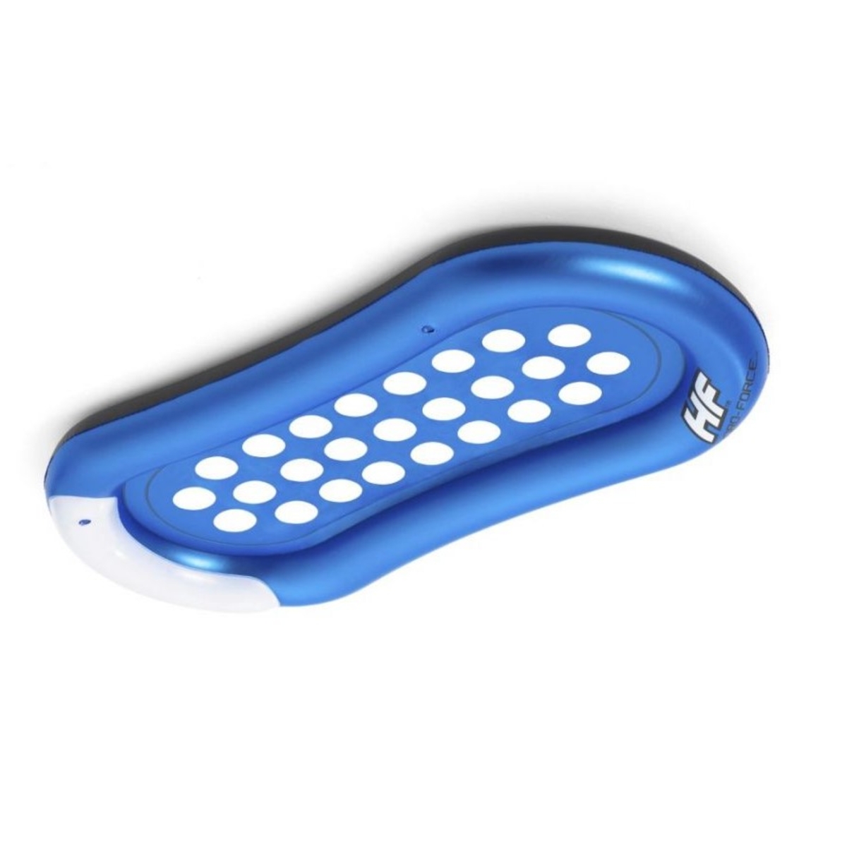 Cama inflable adulto 1.60 metros x 86 centimetros azul con blanco caja (1)