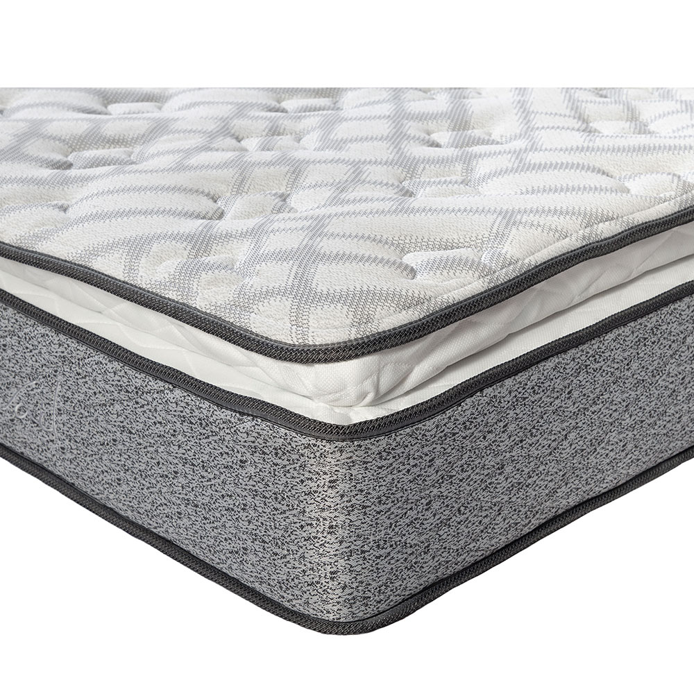 Colchón Queen Size Restonic Vail Con Cabecera Dicasa Davos Y Base Cama