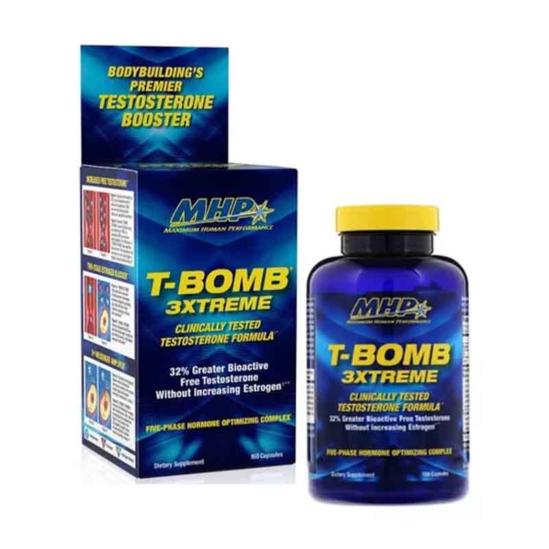 Precursor de Testosterona Hombre T-Bomb MHP 3xtreme Boster 168 tabletas
