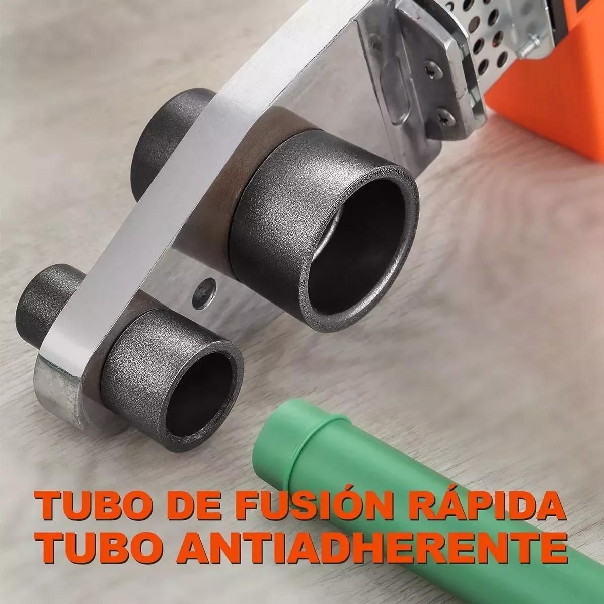 Kit De Termofusora Naranja Con 6 Dados (20 Mm A 63 Mm) Tijeras Gris