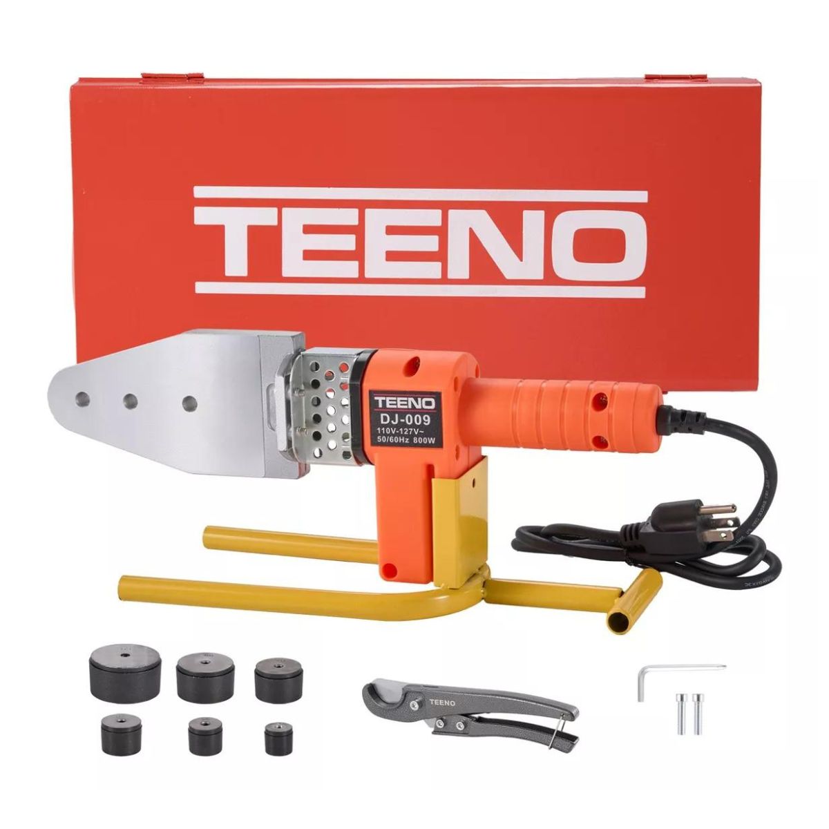 Kit De Termofusora Naranja Con 6 Dados (20 Mm A 63 Mm) Tijeras Gris