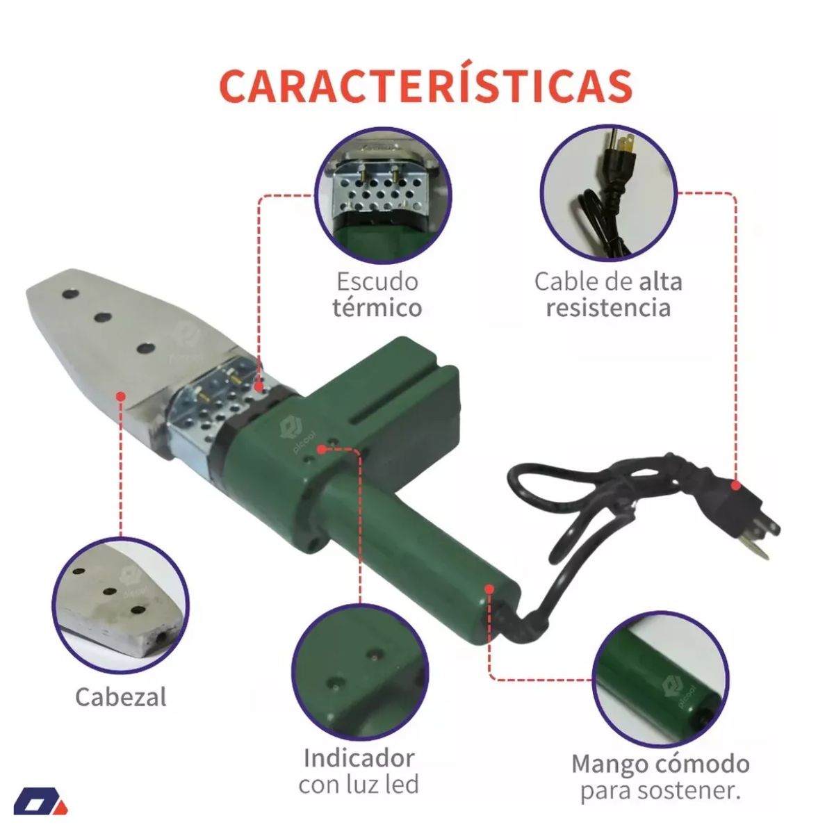 Kit De Termofusor verde Con 6 Dados Tijeras naranja Estuche Metalico ...