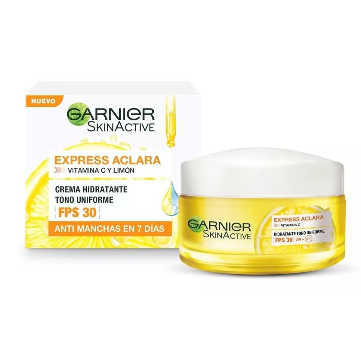 Crema Garnier Express Aclara Antimanchas Con Vitamina C 50 ml