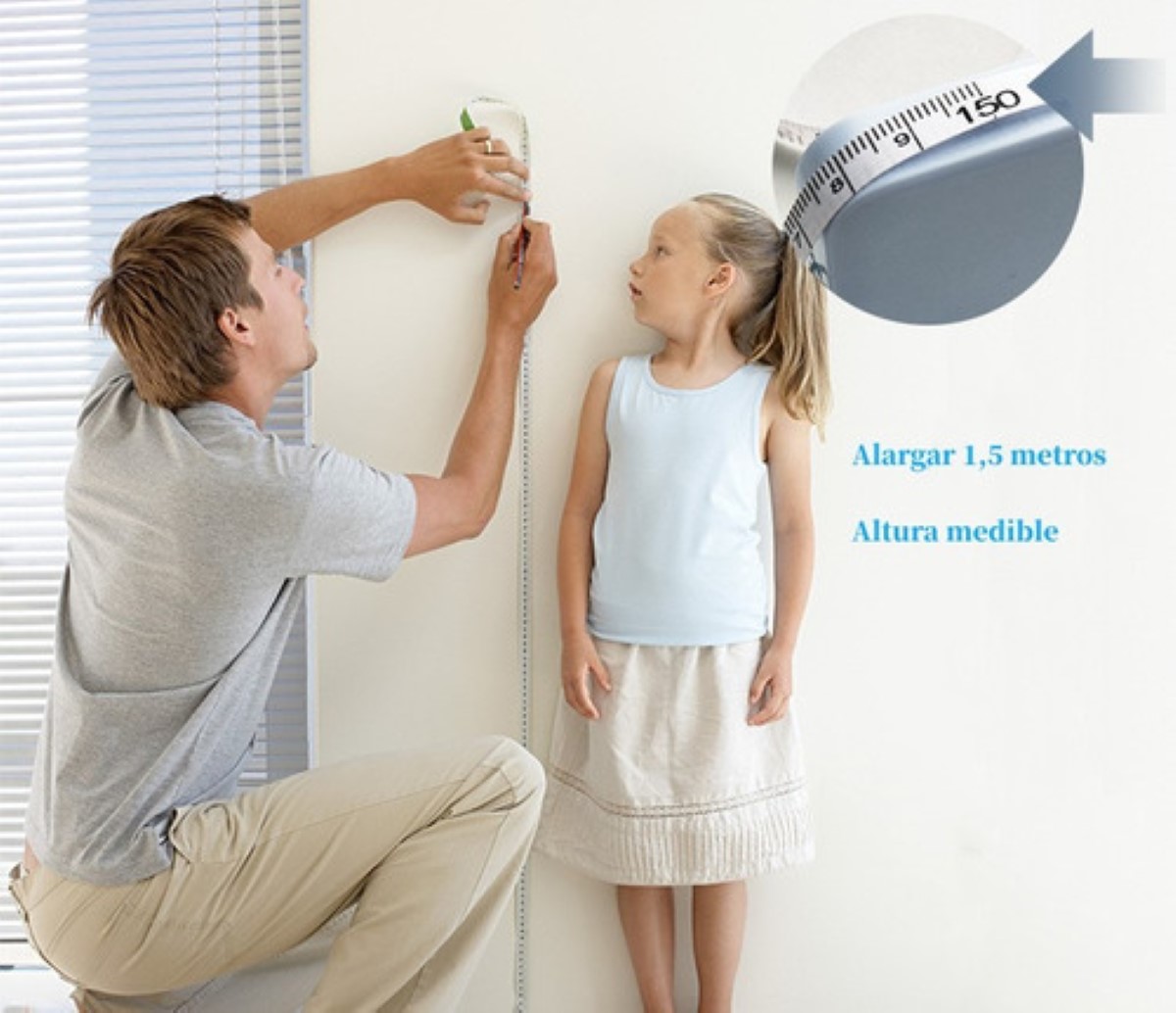 Cinta Metrica Cintura Retractil Cuerpo Modista Costura 2pcs Blanco y azul