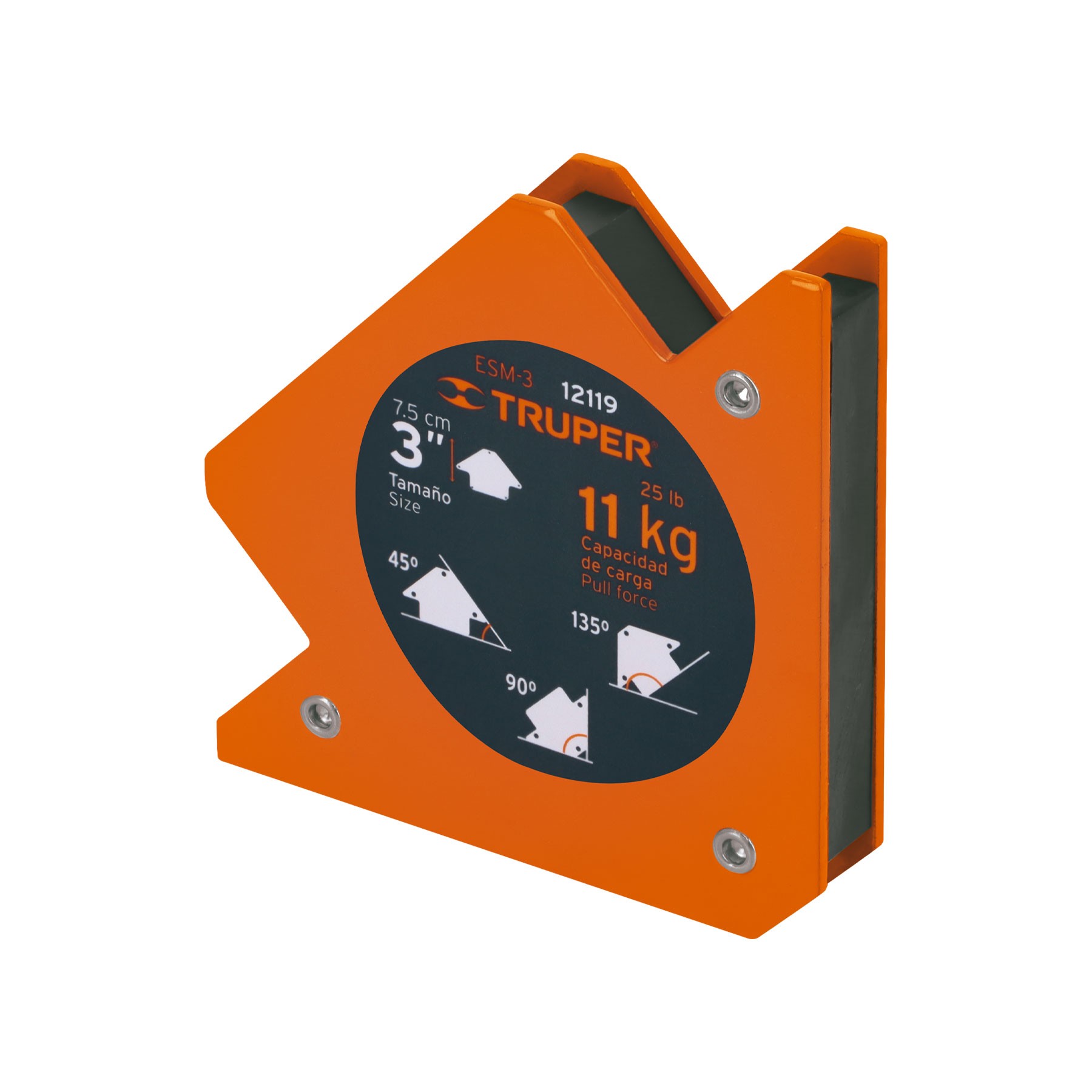 ESCUADRA MAGNÉTICA 3" PARA SOLDAR, CAPACIDAD 11 KG, TRUPER 12119