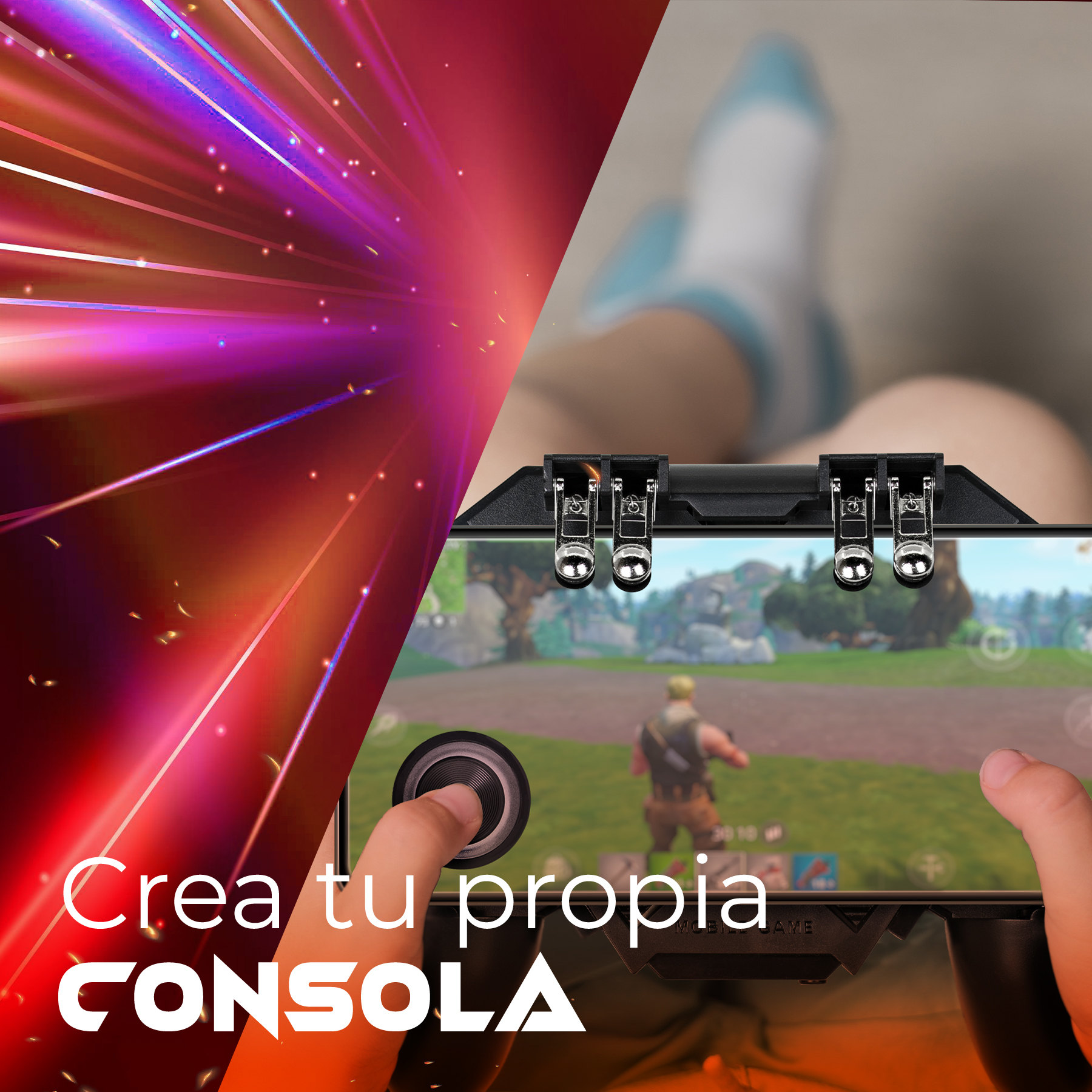 Control Gamer Immortal con Gatillos y Disipador de calor