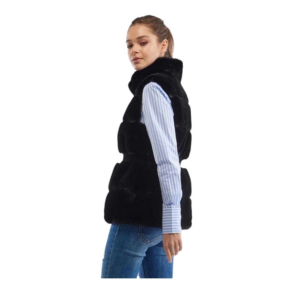 Chaleco invernal De Peluche Negro Holly Land