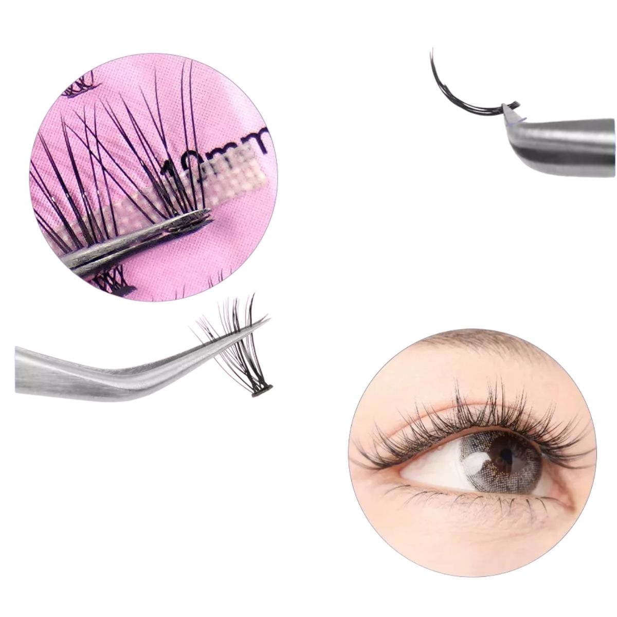 Blister Extensiones Pestañas Mink Mixto 280 Racimos Estilo 1