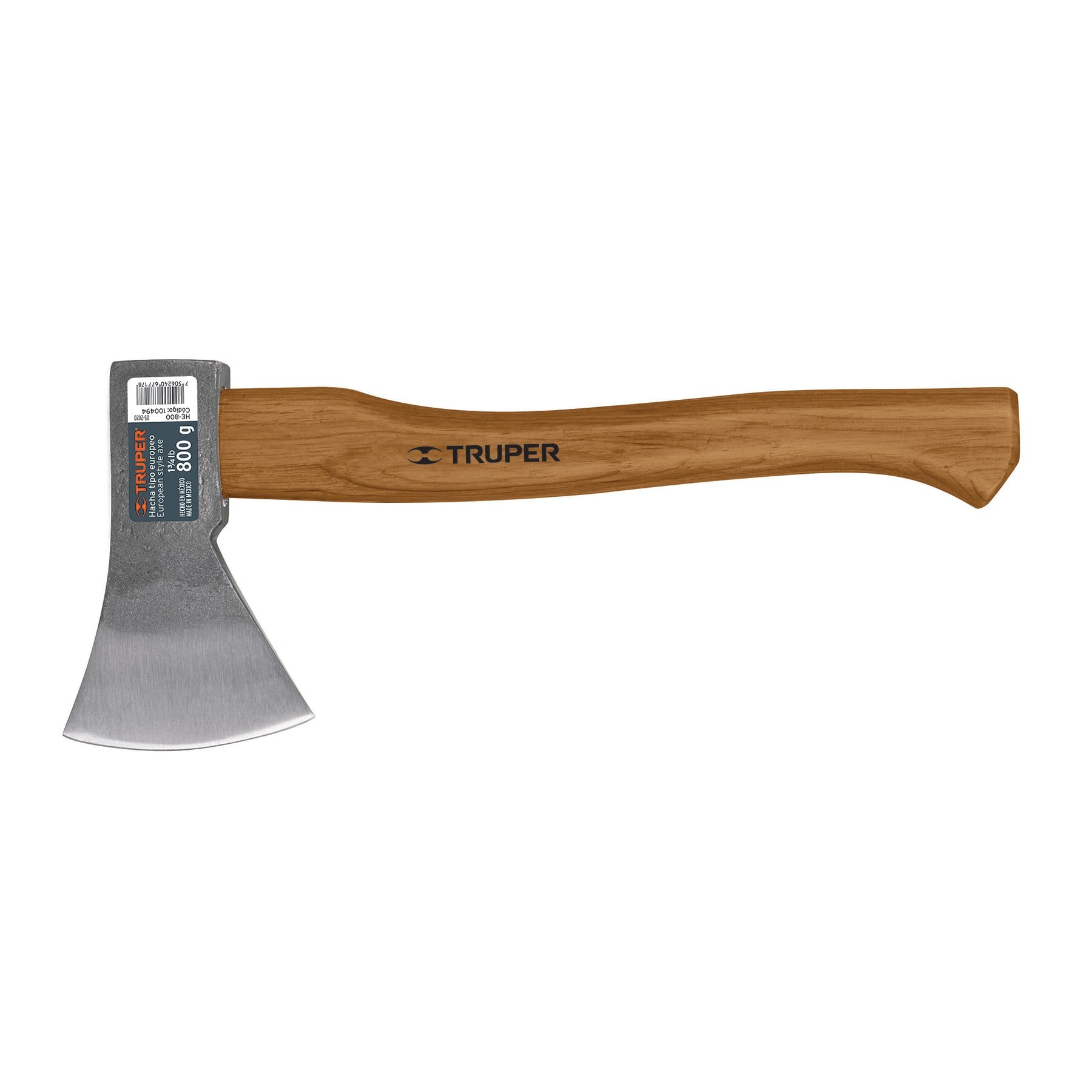 HACHA EUROPEA, 800 G, MANGO HICKORY 15", TRUPER 100494