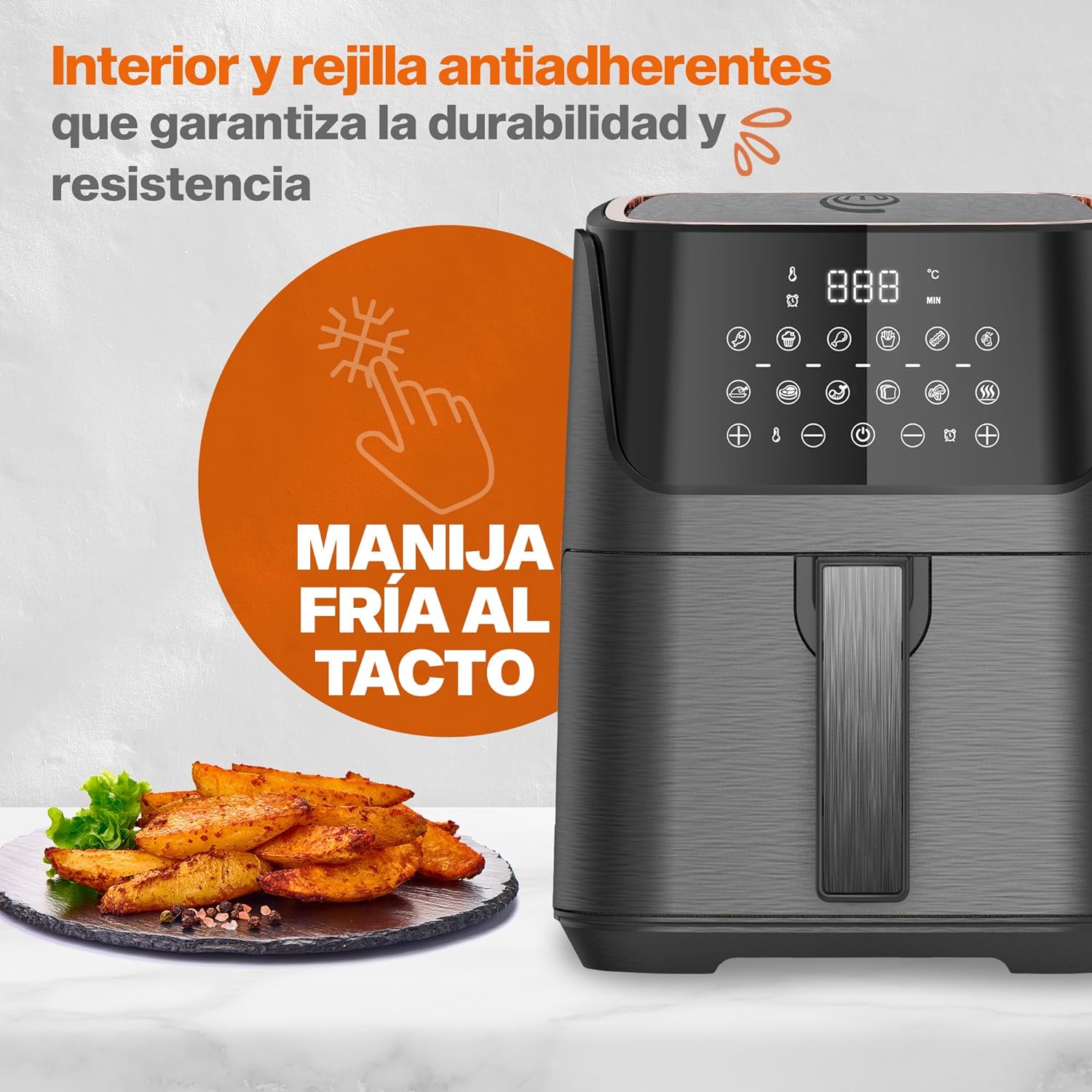 Freidora de aire Masterchef 3.5 litros negra MK-AF-35TM