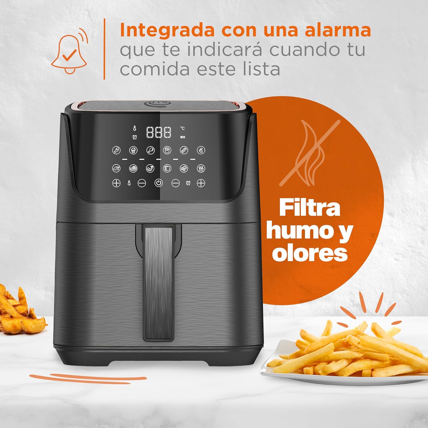 Freidora de aire Masterchef 3.5 litros negra MK-AF-35TM