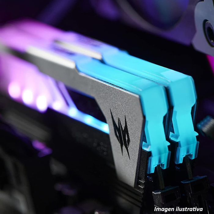 Memoria RAM DDR4 32GB 3600MHz ACER PREDATOR APOLLO RGB 2x16GB Negro BL ...