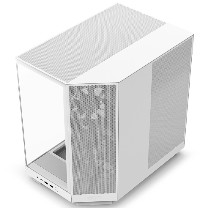 Gabinete Gamer NZXT H6 Flow ATX 3 Fan Cristal Templado USB-C Blanco CC-H61FW-01