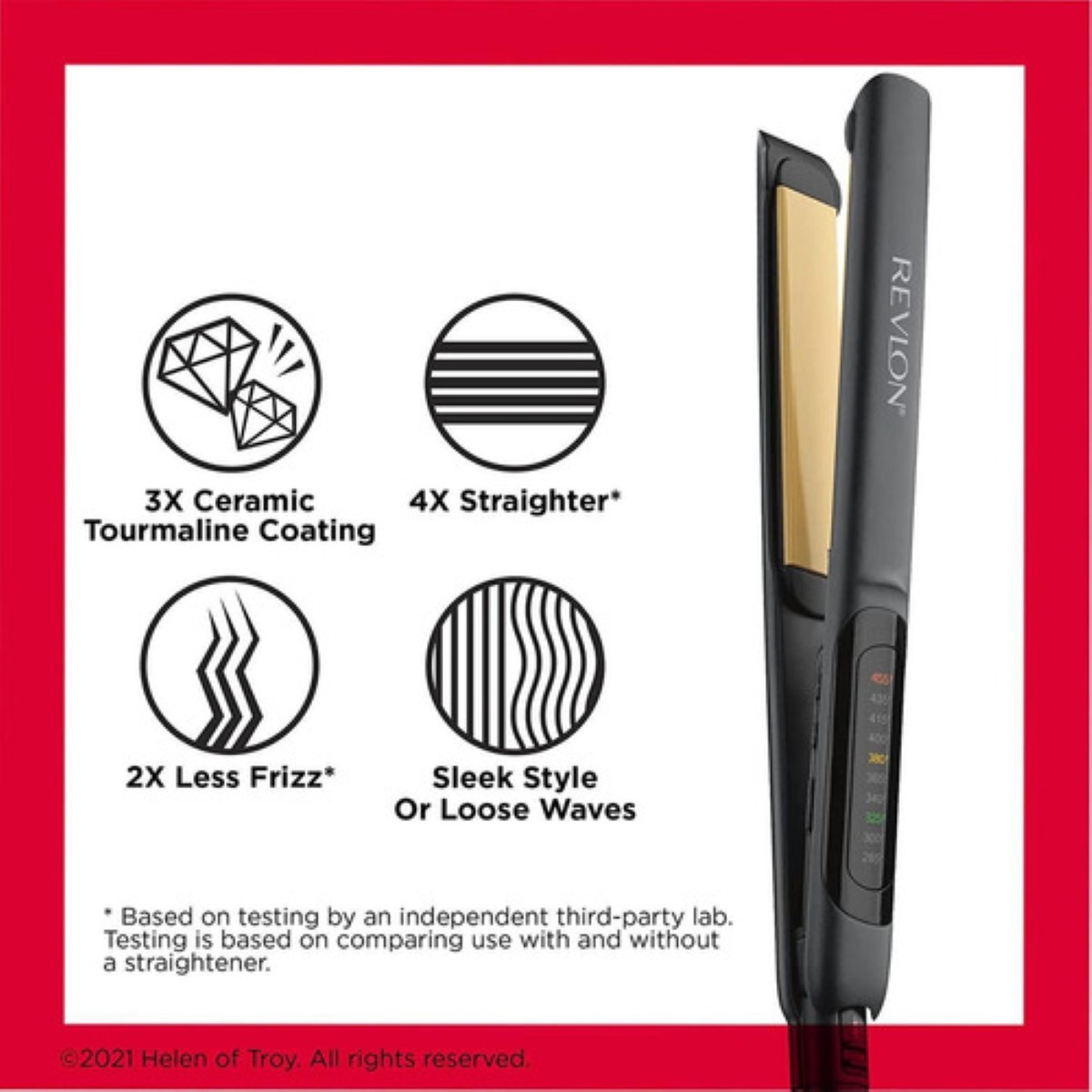 Plancha de cabello Revlon Perfect Straight 110V 220V, Color Negro