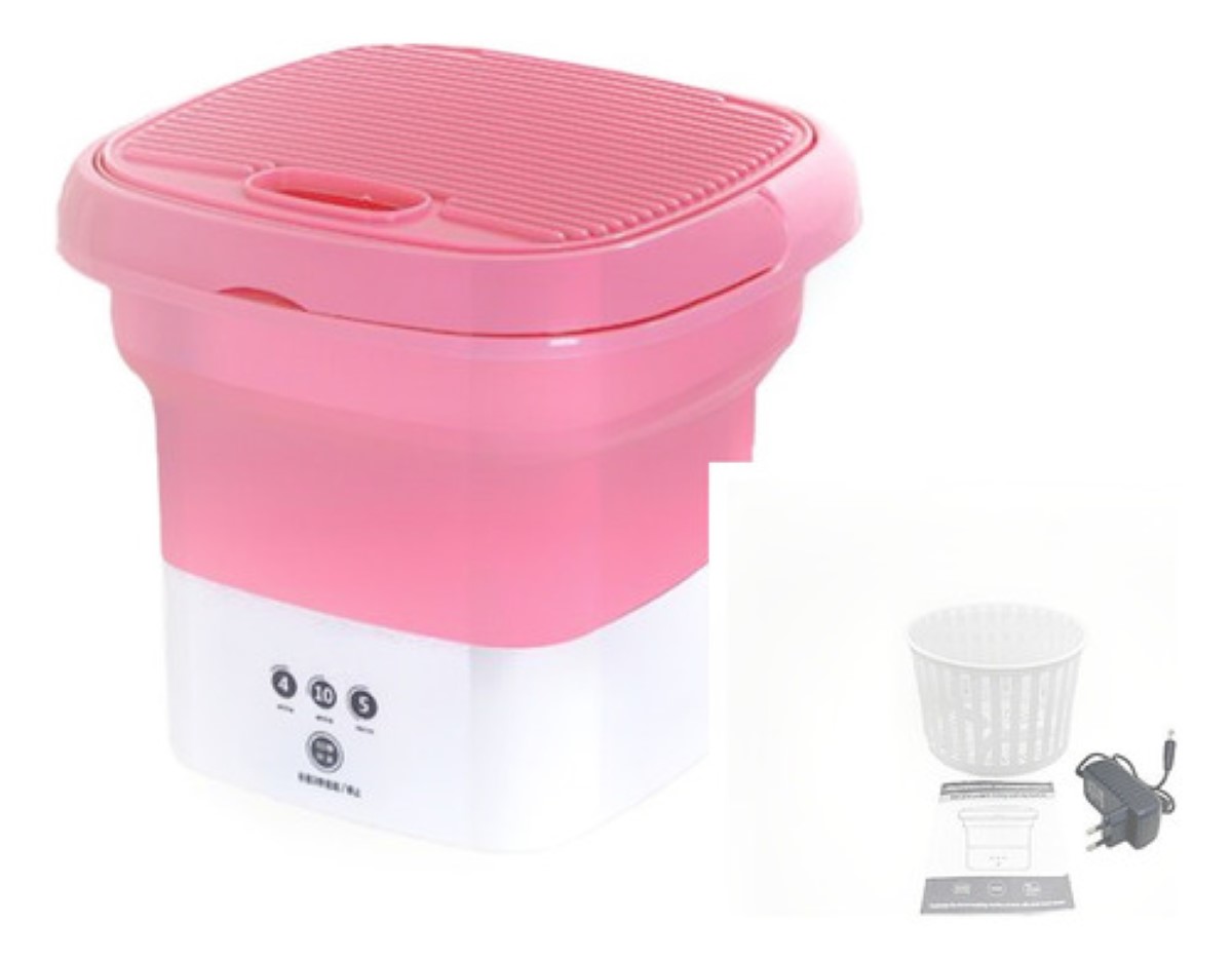 Mini Lavadora Portatil Secadoras Para Ropa Interior Calcetín ROSA