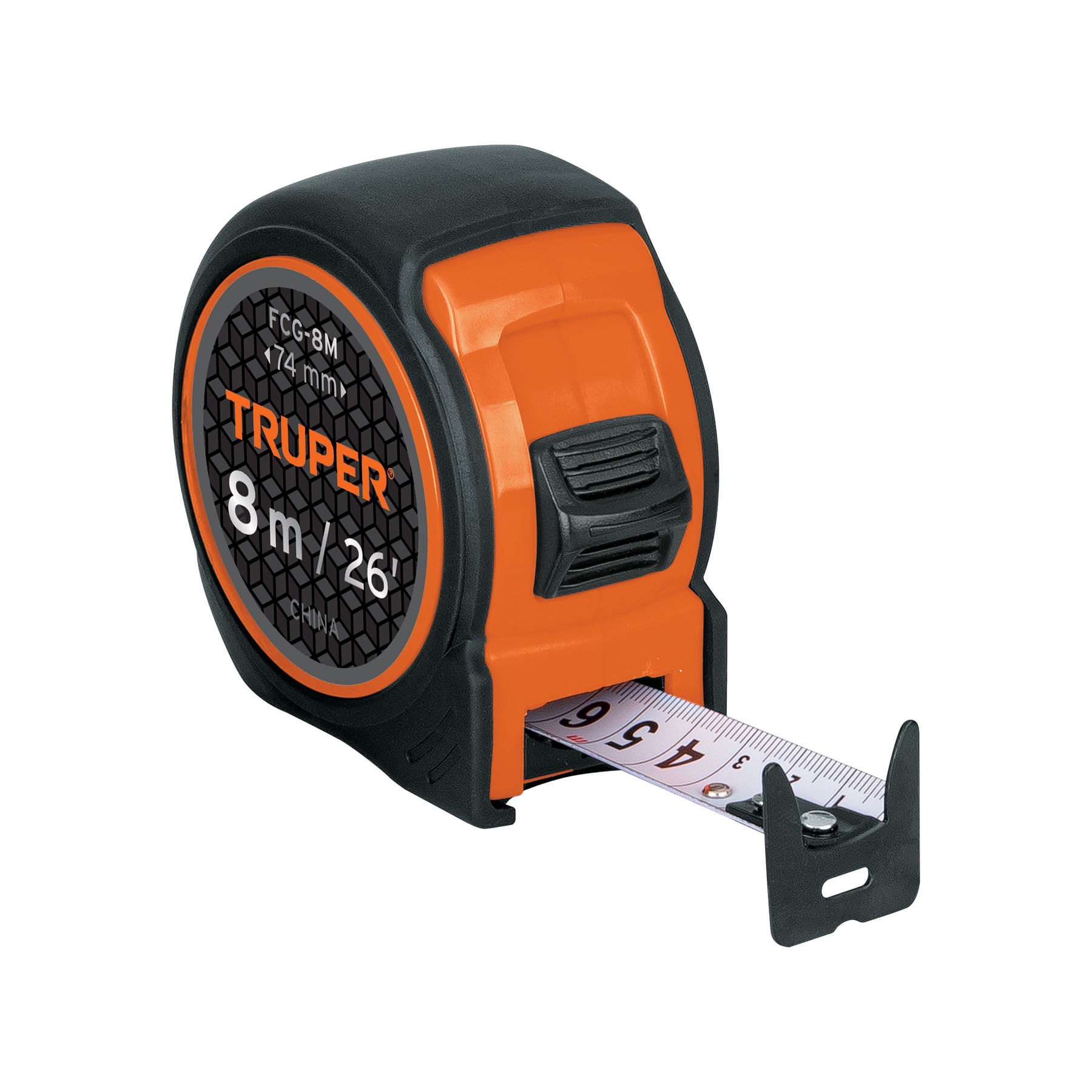 FLEXÓMETRO COMPACTO CONTRA IMPACTOS 8 M CINTA 25 MM, TRUPER 12774