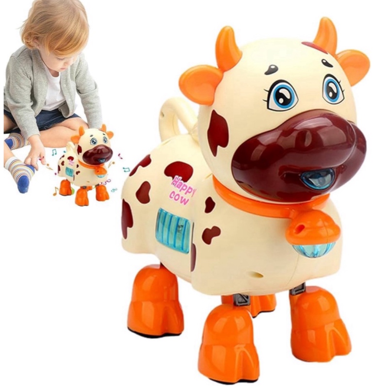 Vaca Musical Con Luz Sonido Movimiento Juguete Interactivo
