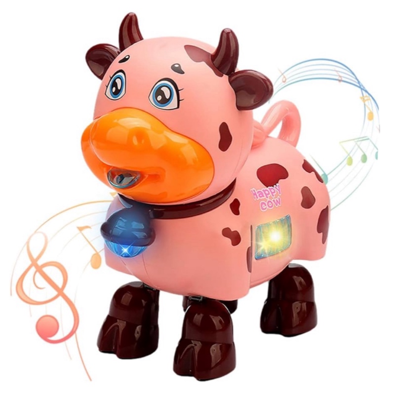 Vaca Musical Con Luz Sonido Movimiento Juguete Interactivo