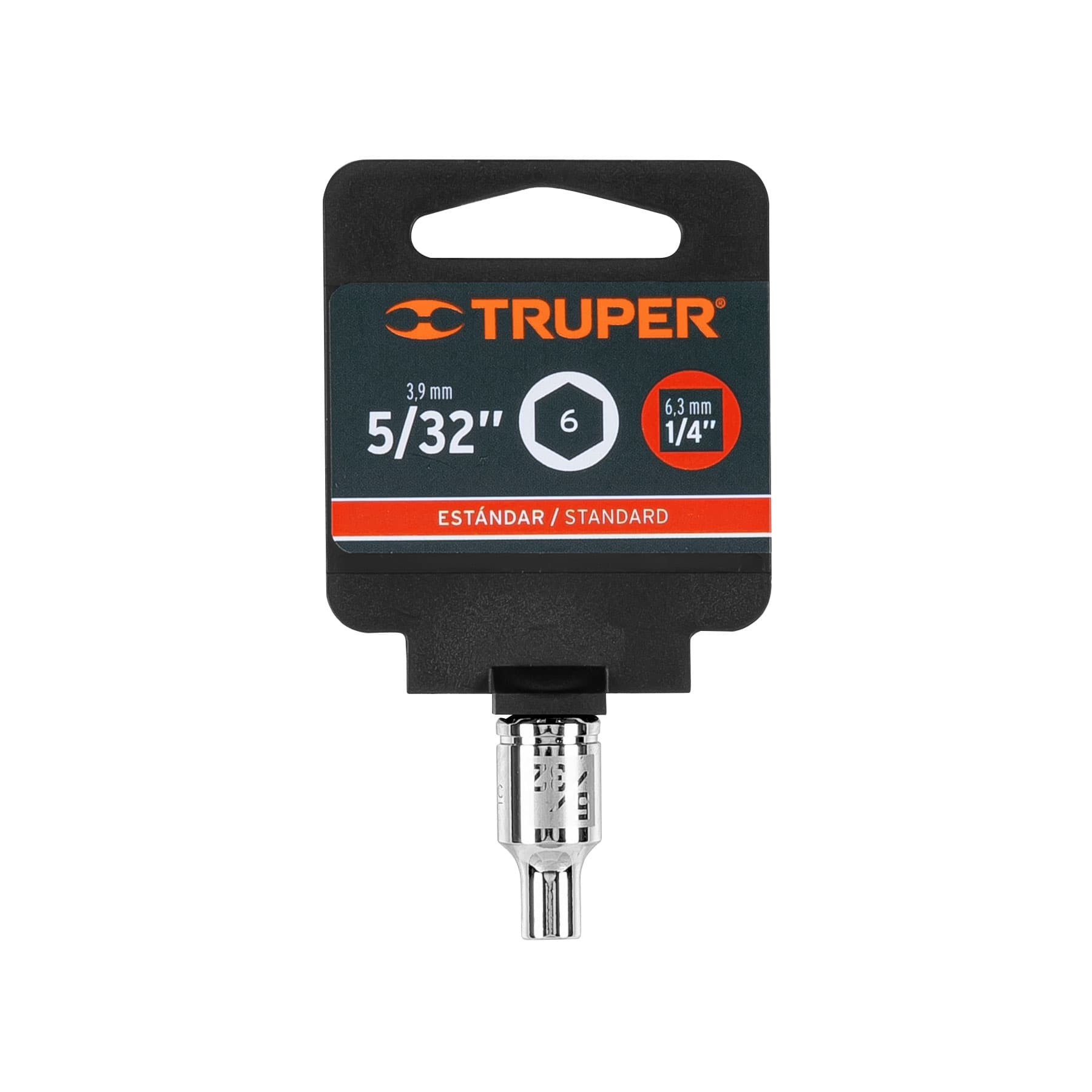 DADO DE 5/32", 6 PUNTAS, CUADRO 1/4", TRUPER 13153