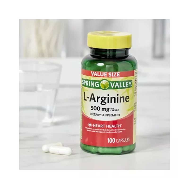 L-Arginine 500mg Spring Valley 100 capsulas
