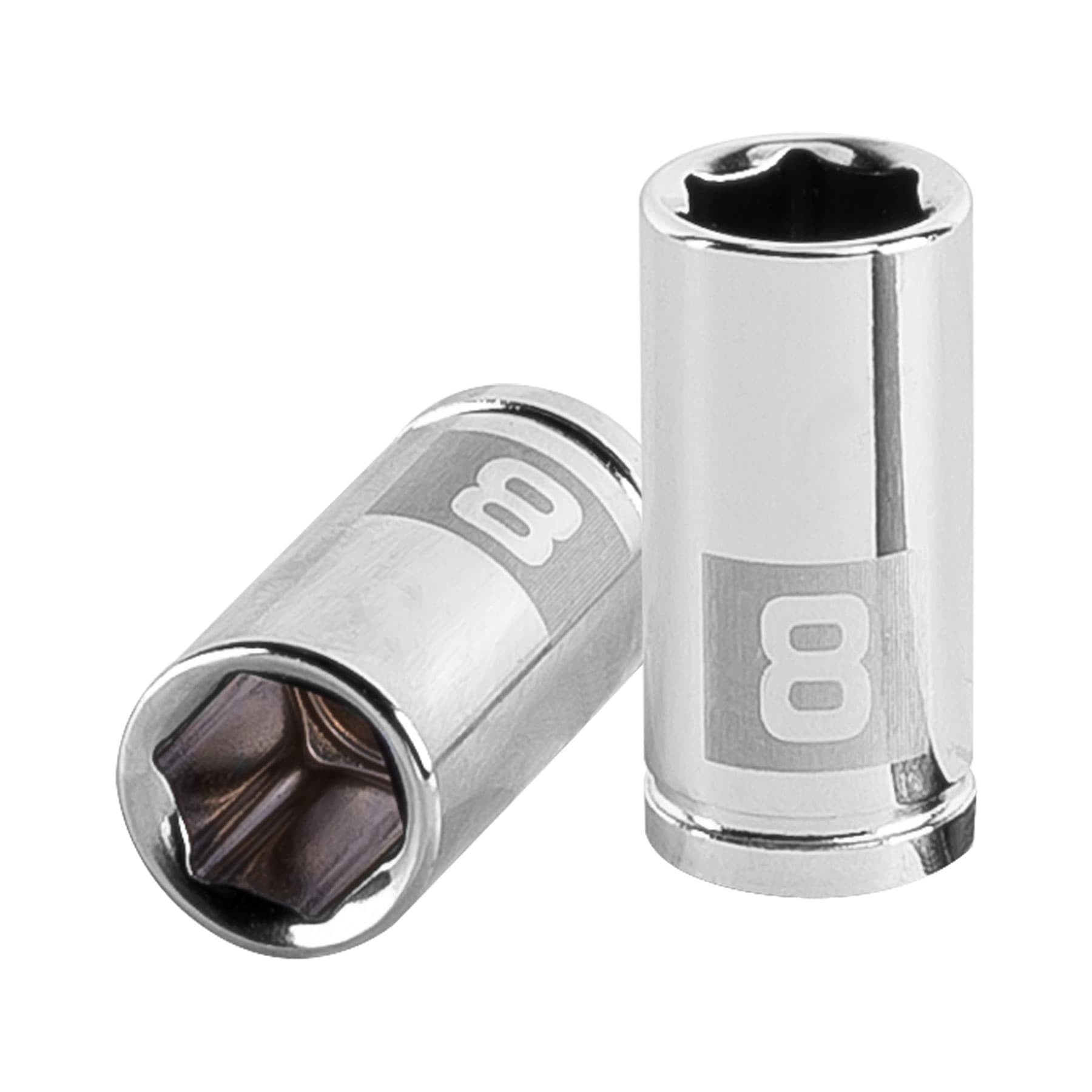 DADO DE 8 MM, 6 PUNTAS, CUADRO 1/4", TRUPER 13170