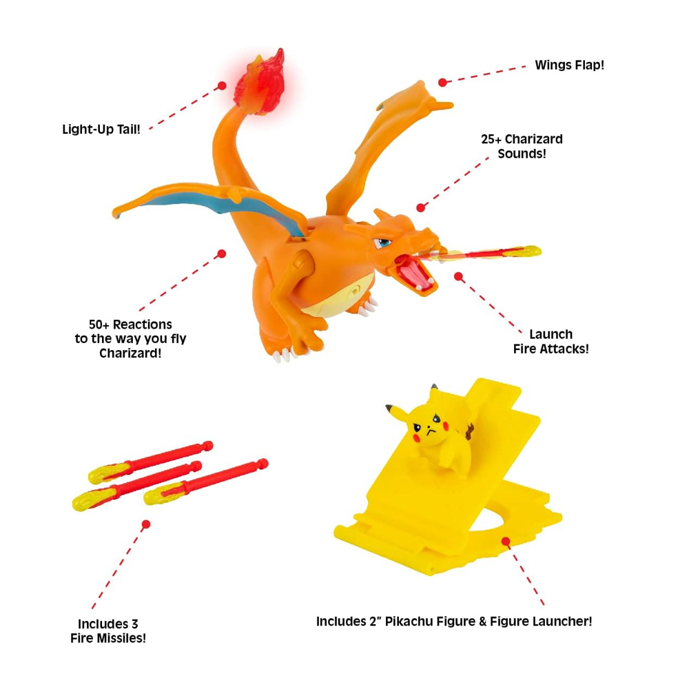Pokemon Charizar + Pikachu Delux Flame Flight