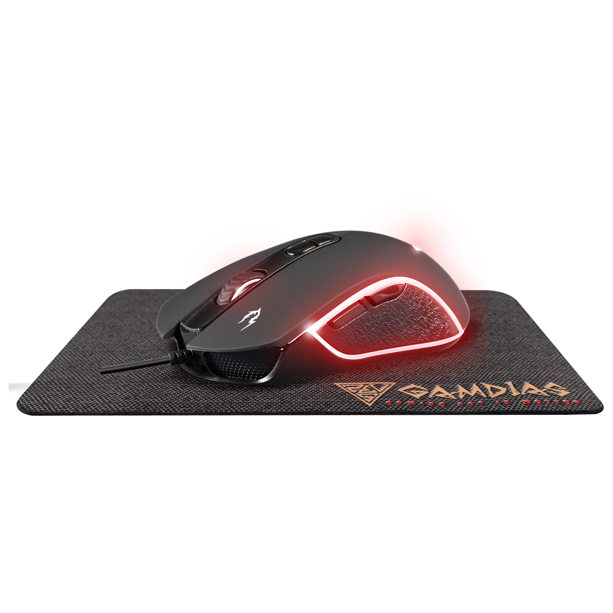 Mouse Gamer GAMDIAS ZEUS E3 3600DPI RGB + Mouse Pad NYX E1