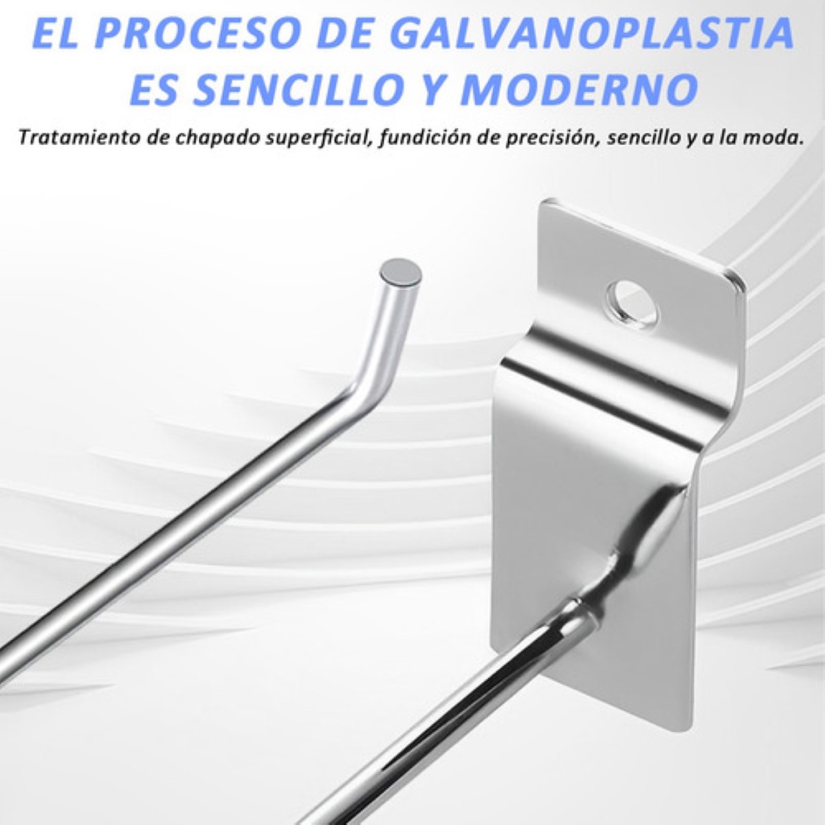 Gancho Blister Panel Ranurado Exhibipanel 25 cm, GRIS