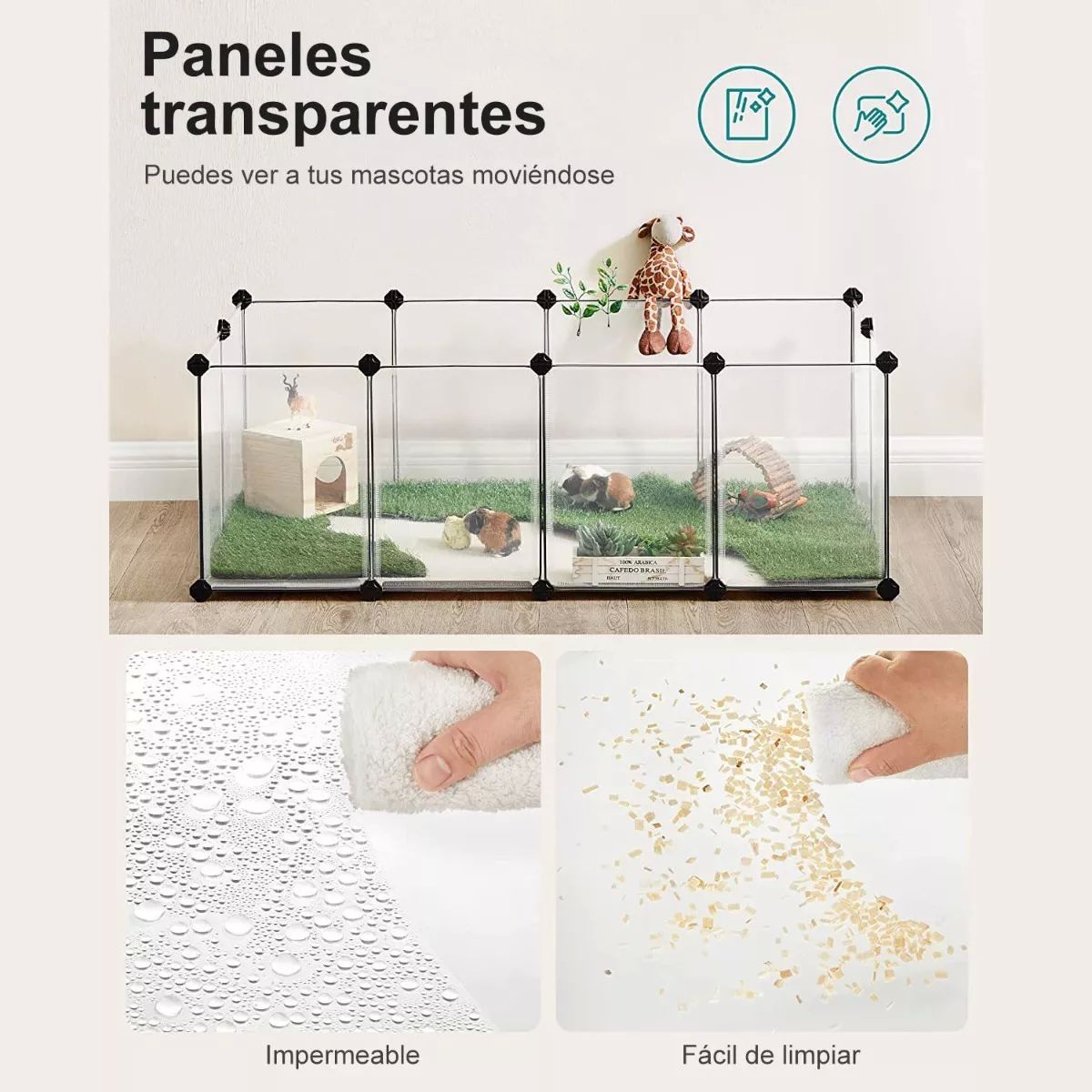 Reja Para Mascotas Conejitos Hámsteres Gato Perro Armable