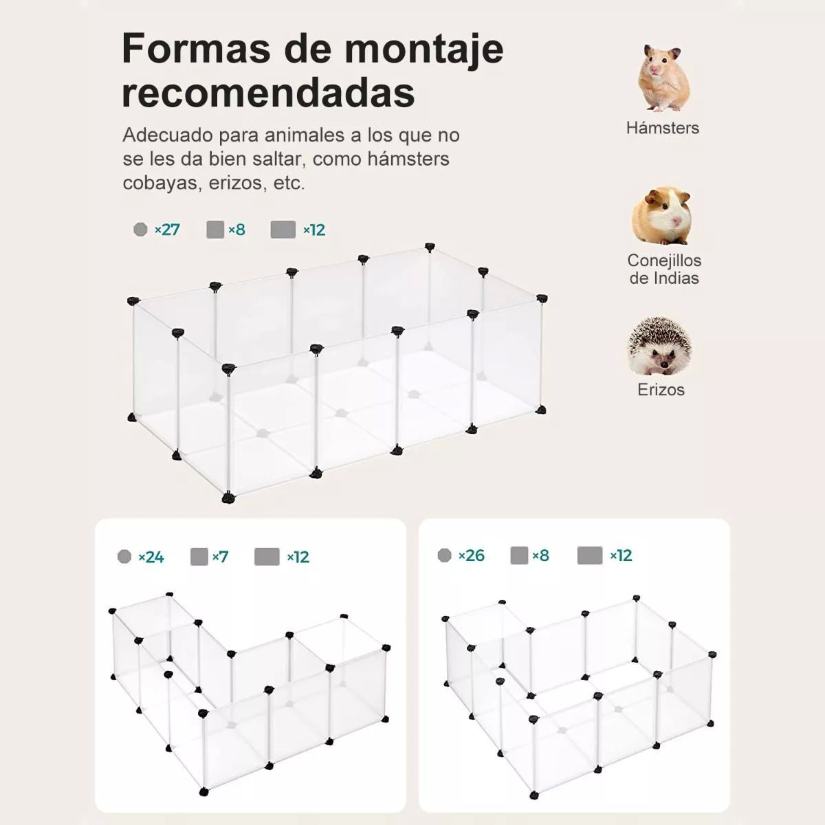 Reja Para Mascotas Conejitos Hámsteres Gato Perro Armable