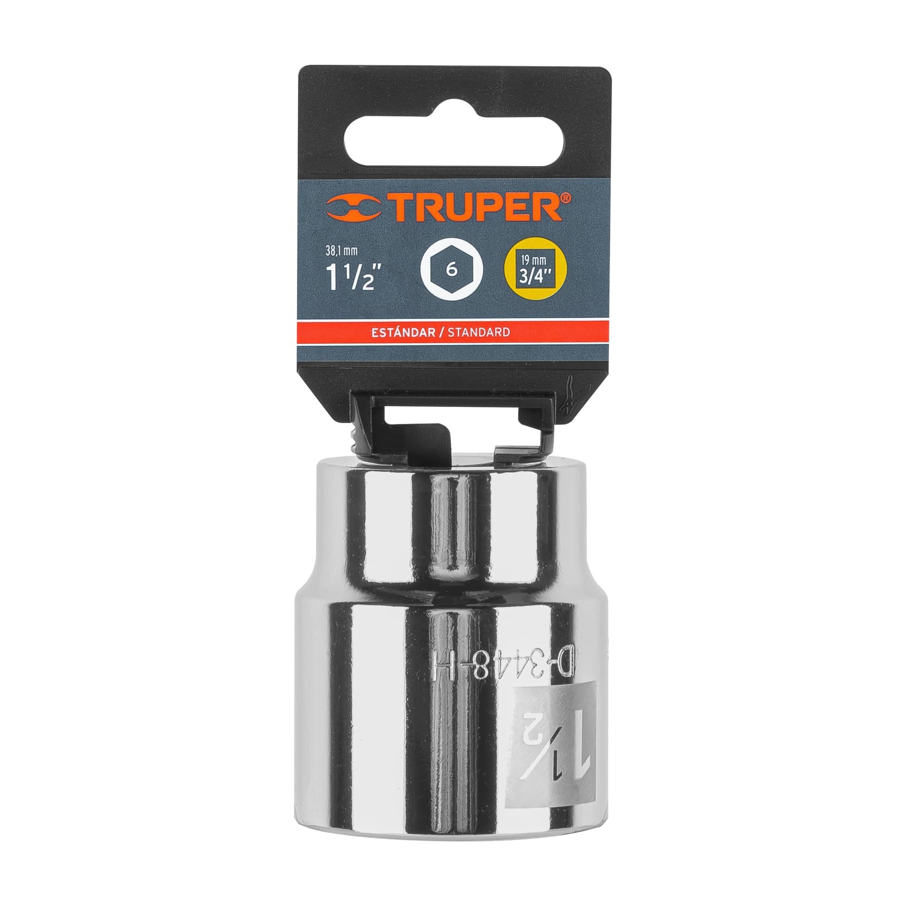 DADO DE 1-1/2", 6 PUNTAS, CUADRO 3/4", TRUPER 13832