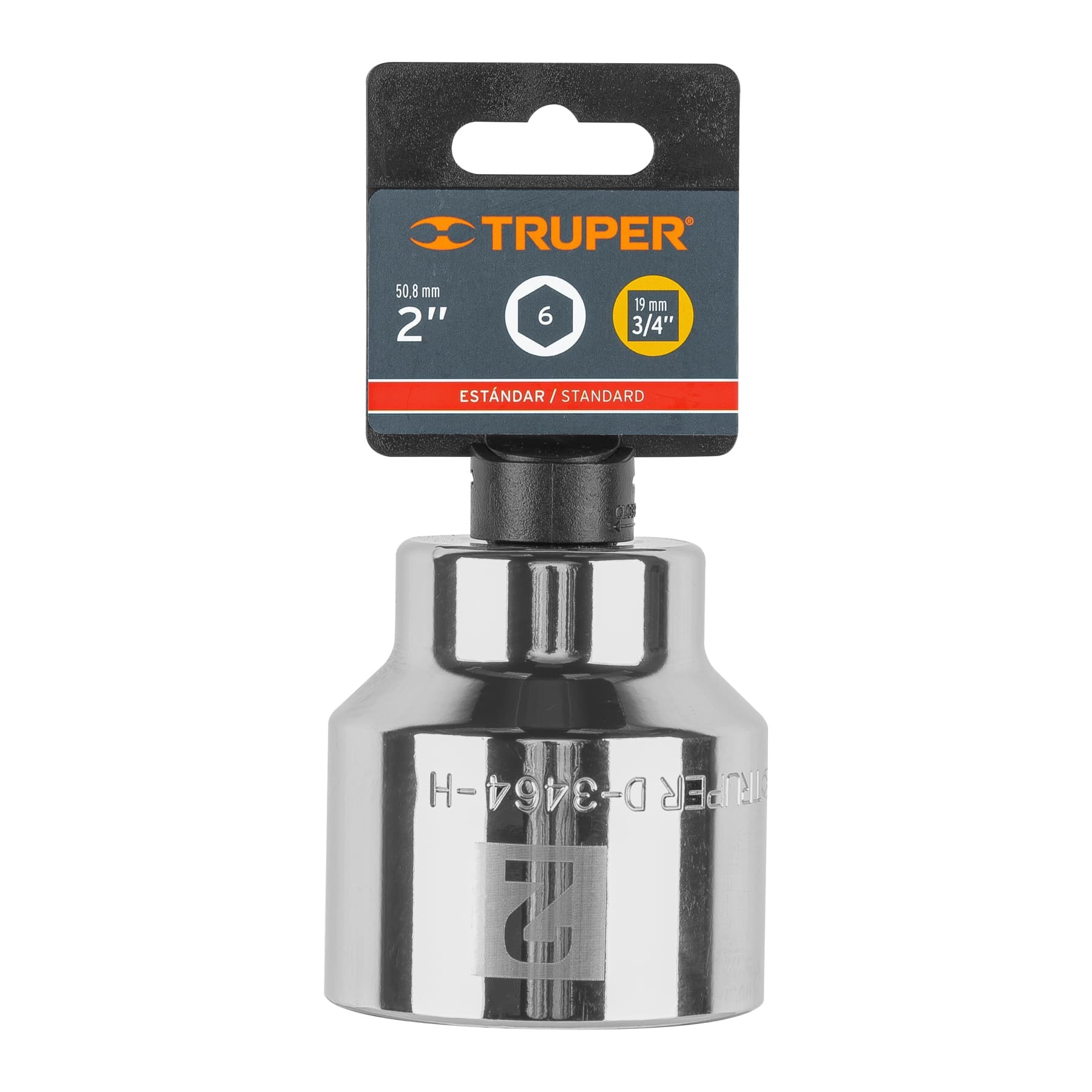 DADO DE 2", 6 PUNTAS, CUADRO 3/4", TRUPER 13840