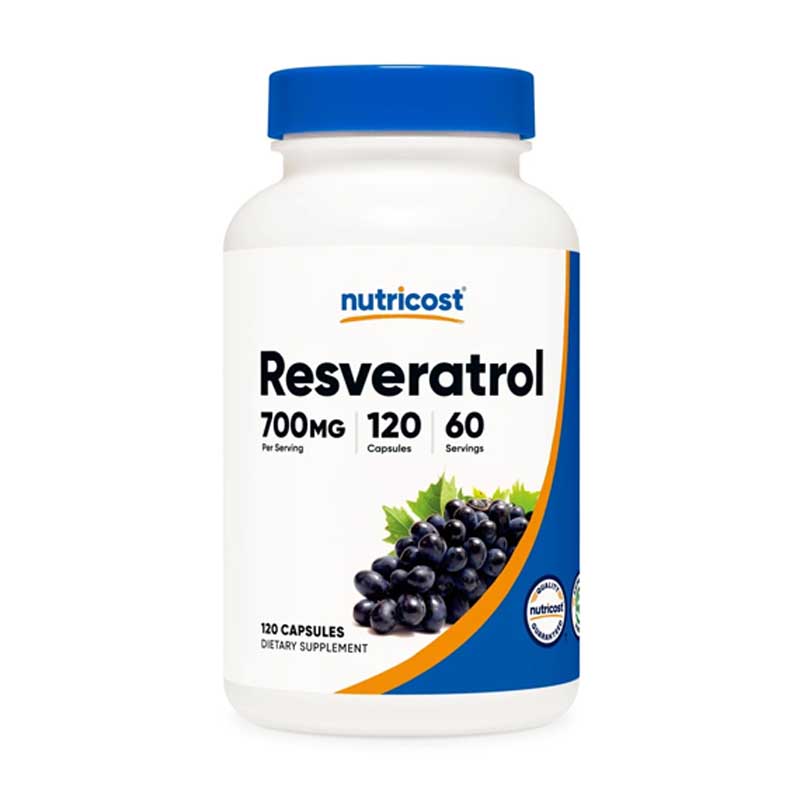 Resvetrol 700mg Nutricost 120 capsulas Previene Artritis y Acné