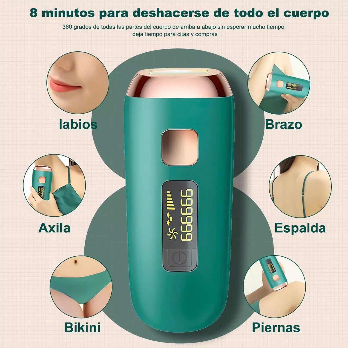 Depiladora Láser Permanente Lpl Para Cuerpo Y Cara