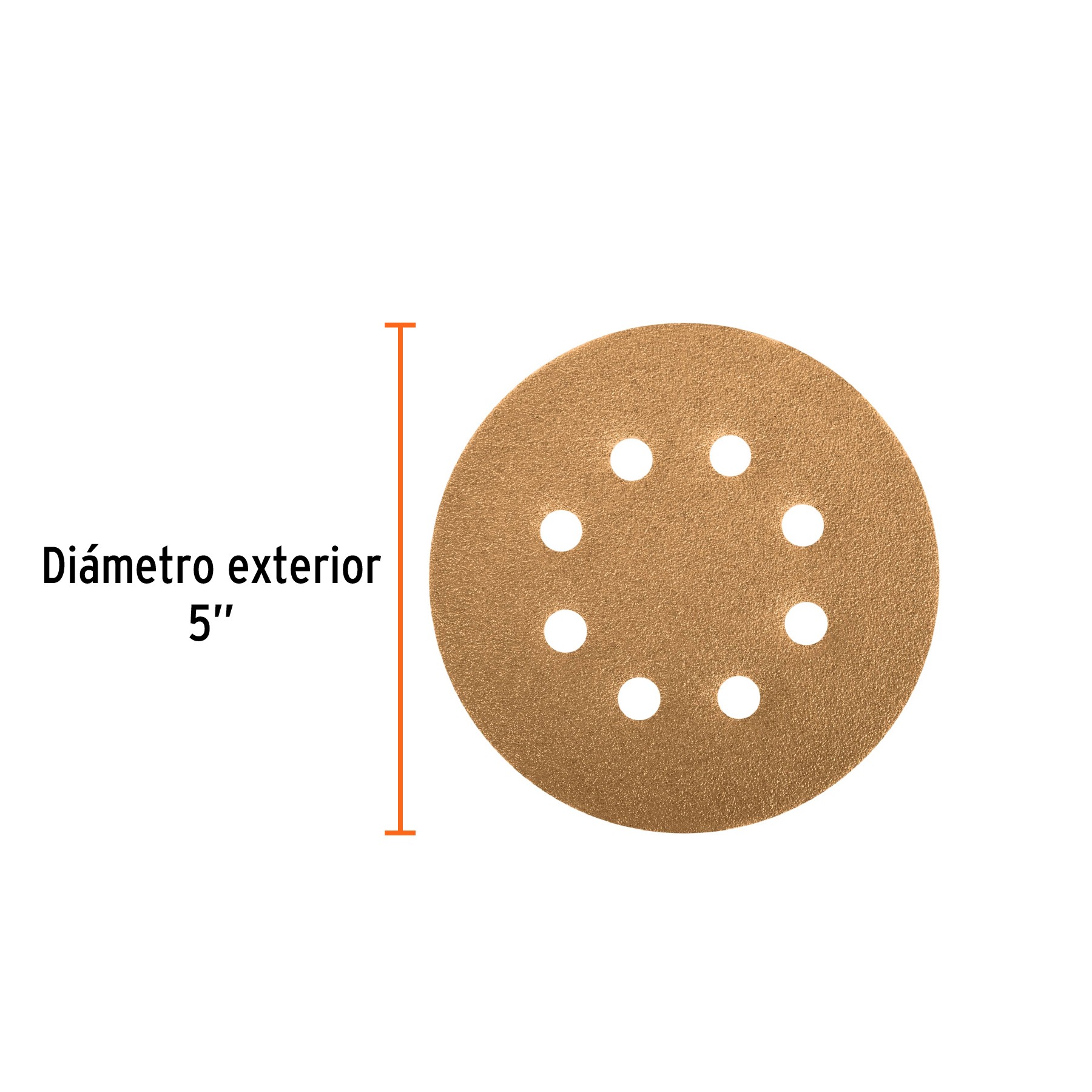CAJA CON 5 DISCOS DE LIJA 5" GRANO 80 LIJADORA ROTO-ORBITAL TRUPER 17942