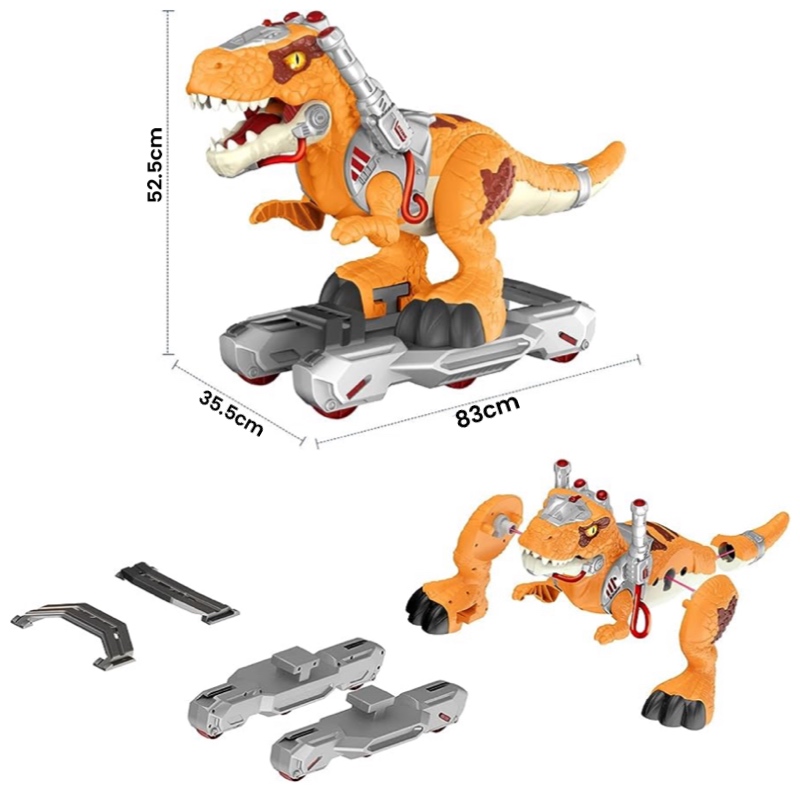 Dinosaurio Rex Montable Con Luz Sonido Y Lanza Vapor Scooter