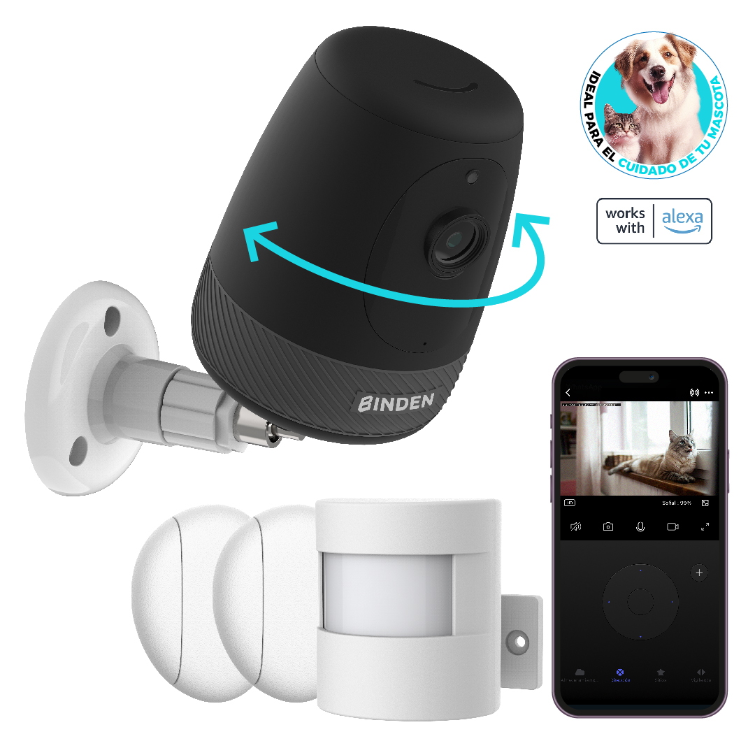 Kit de seguridad BINDEN IN360 Interiores Compatible Alexa