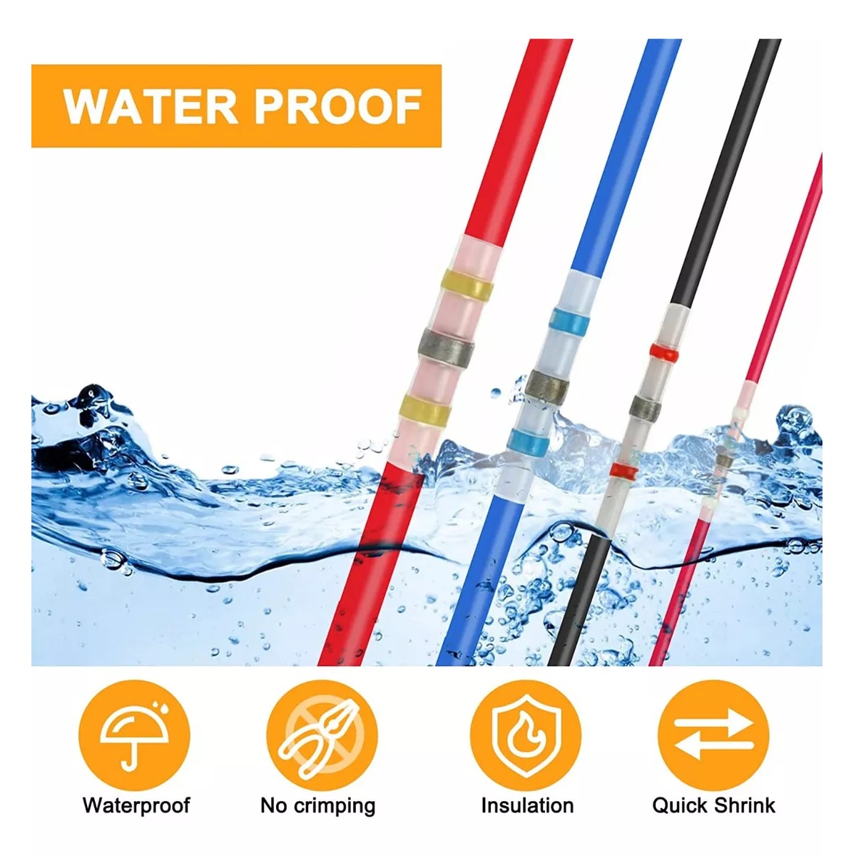 Kit 210psc Solder Termo Retráctil Conector De Cable Aislado Color Colorful