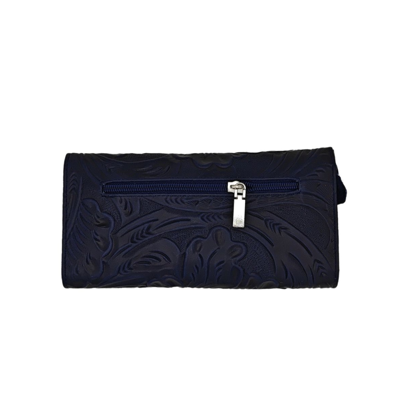 Cartera en Piel Genuina Cincelada Fana Fanny Azul Marino